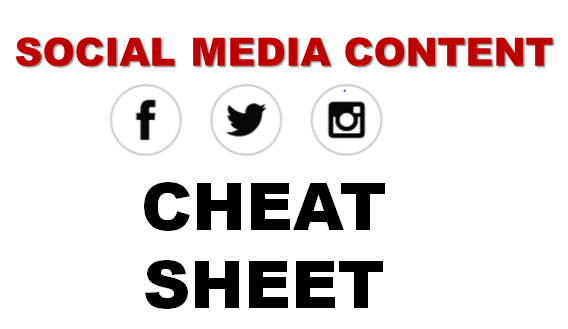 social media cheat-sheet - Social Media Strategy | Online PR ...